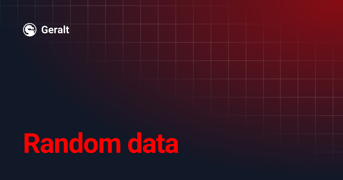 Random data | Geralt